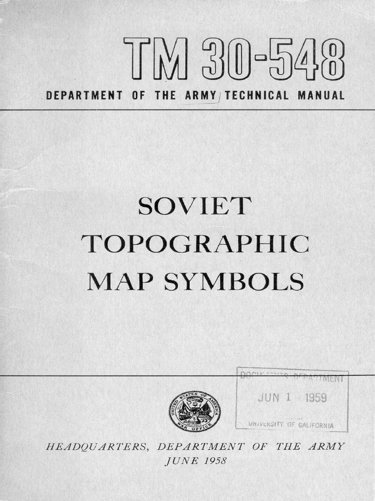 Soviet Topographic Map Symbols Manual | PDF | Map | Longitude