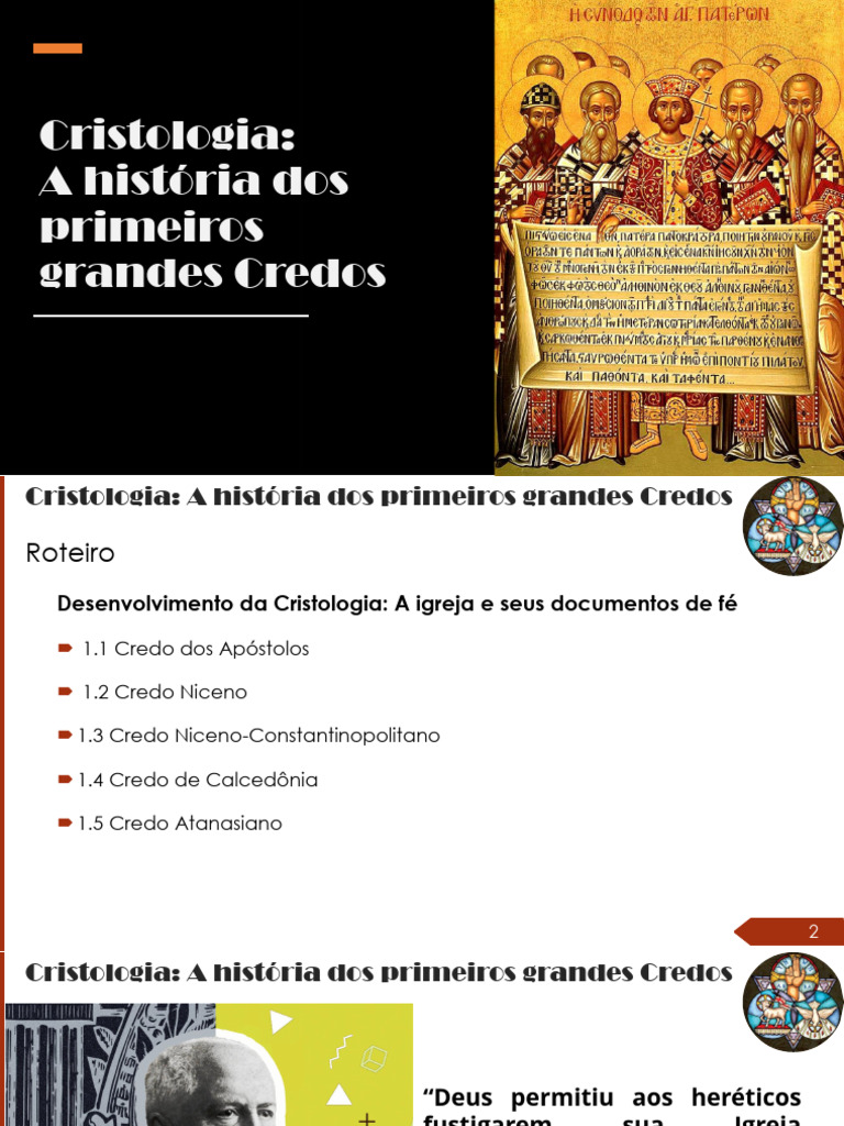História dos Credos Cristológicos | PDF | Arianismo | Trindade