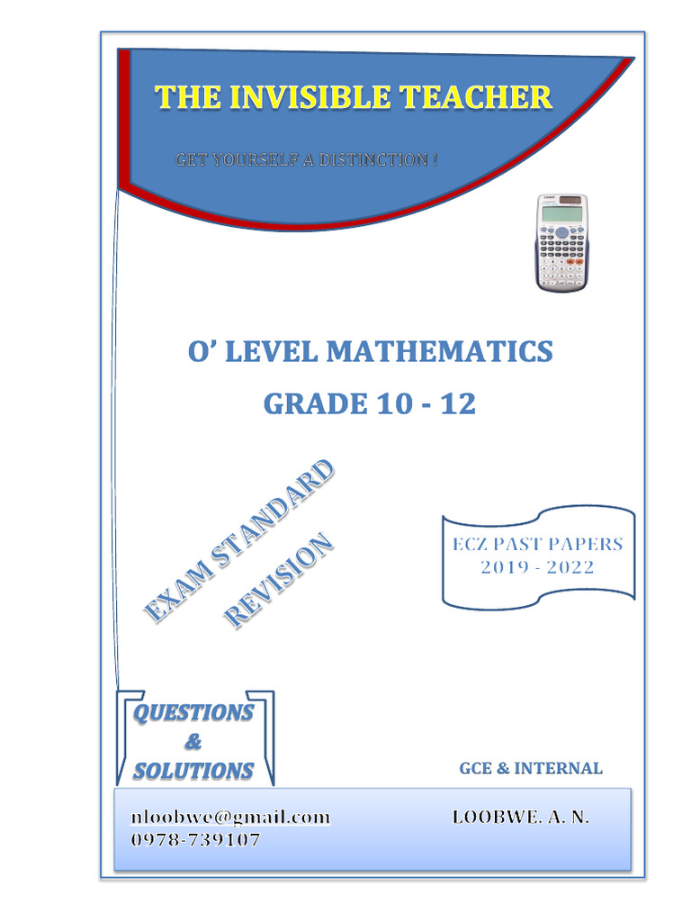 The Invisible Teacher P2 | PDF | Mathematics
