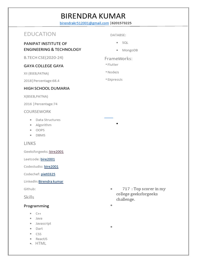 B-RESUME-2 (1) | PDF