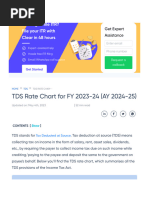 TDS Rate Chart For FY 2025-26 (AY 2026-27) | PDF | Capital Gains Tax ...