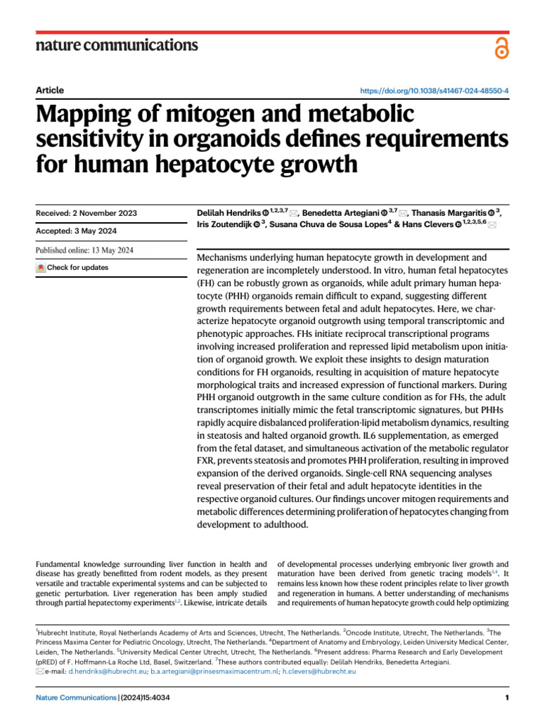 Mapping of Mitogen and Metabolic Sensitivity in Organoids Defines ...