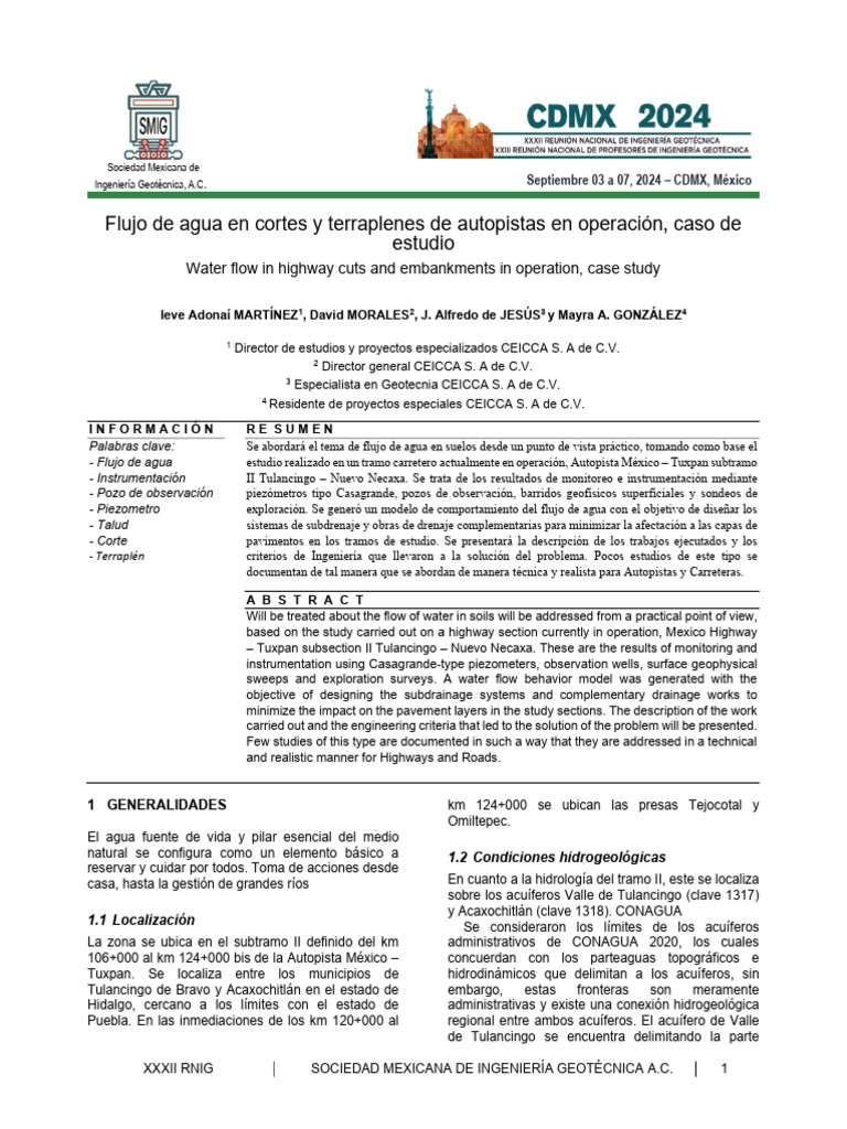 Articulo Flujo de Agua SMIG 2024 | PDF | Agua subterránea | Agua