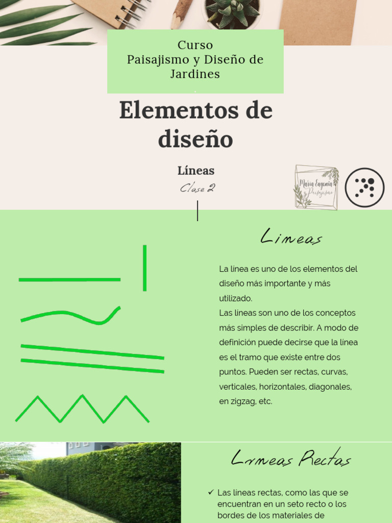 Elementos de Diseño: Líneas en Jardines | PDF