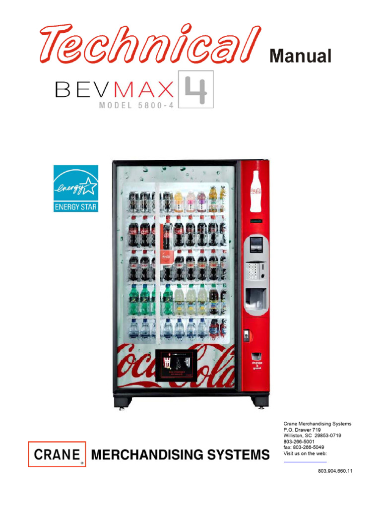 BevMax 4 5800-4 Coke Manual 660.11 Maquina de Colas | PDF | Capacitor ...