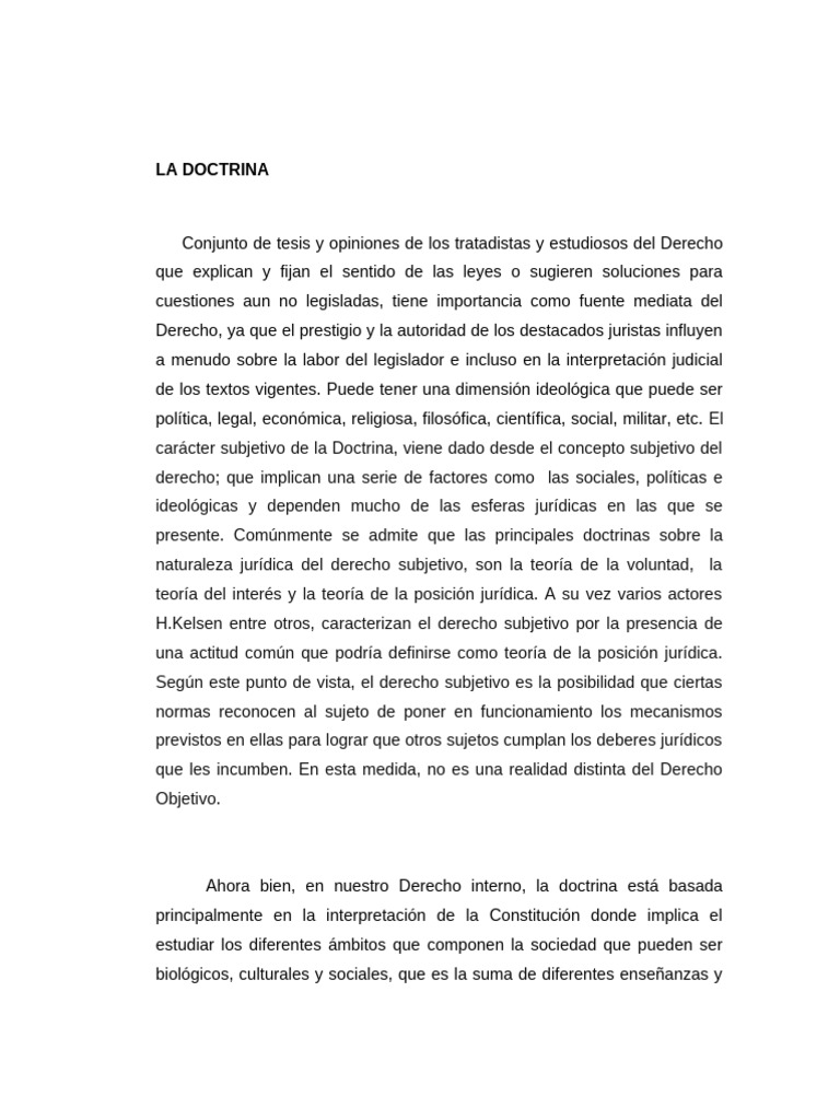 Importancia de la Doctrina en Derecho | PDF | Ciencias Políticas | Justicia