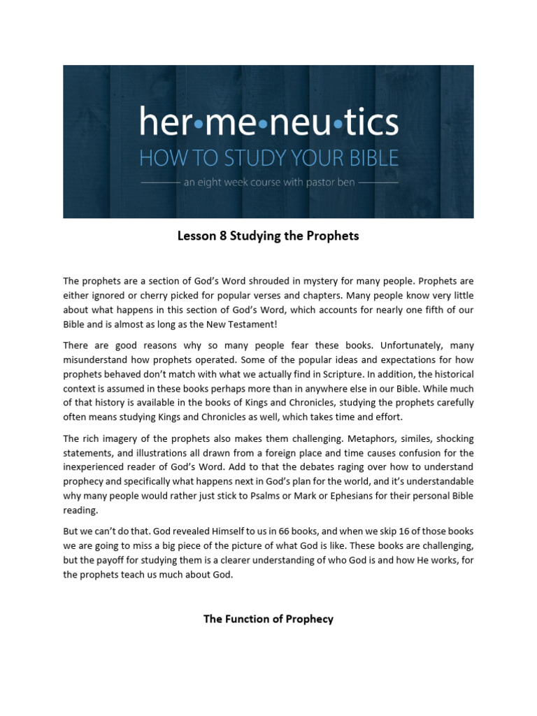 lesson_8_notes | PDF | Prophet | Hosea