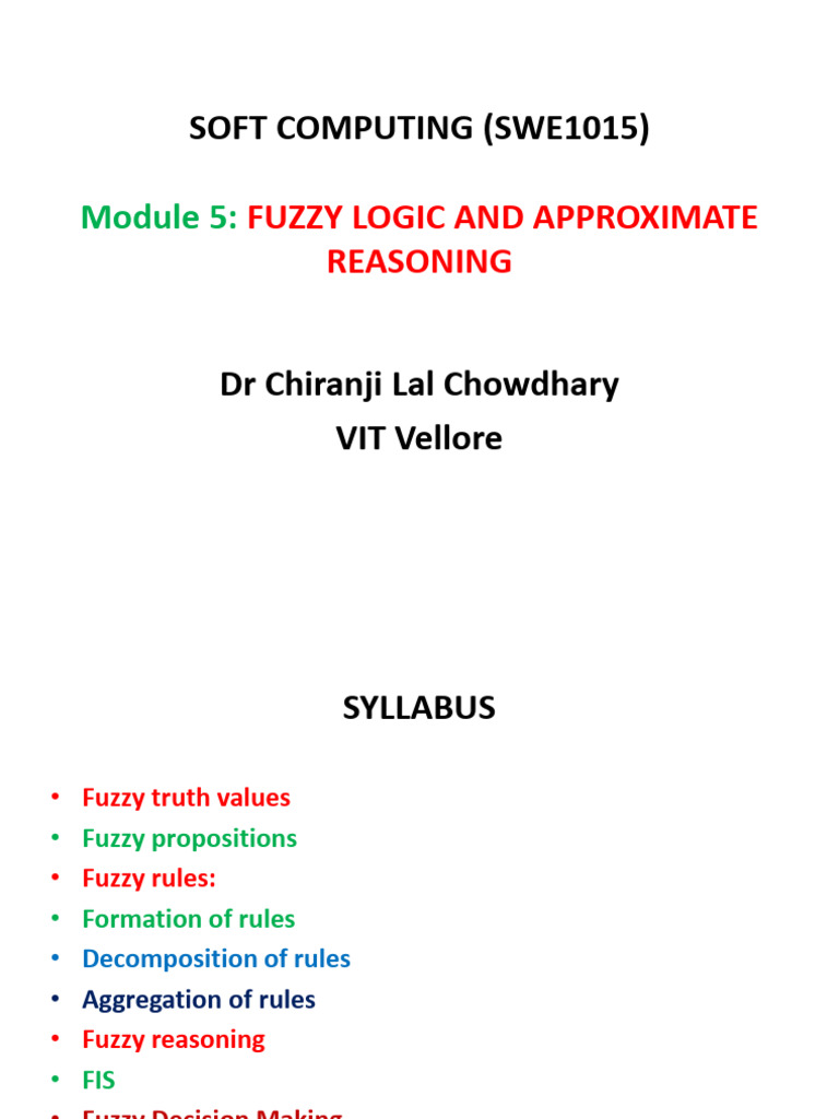 Module-5 | PDF | Fuzzy Logic | Logic