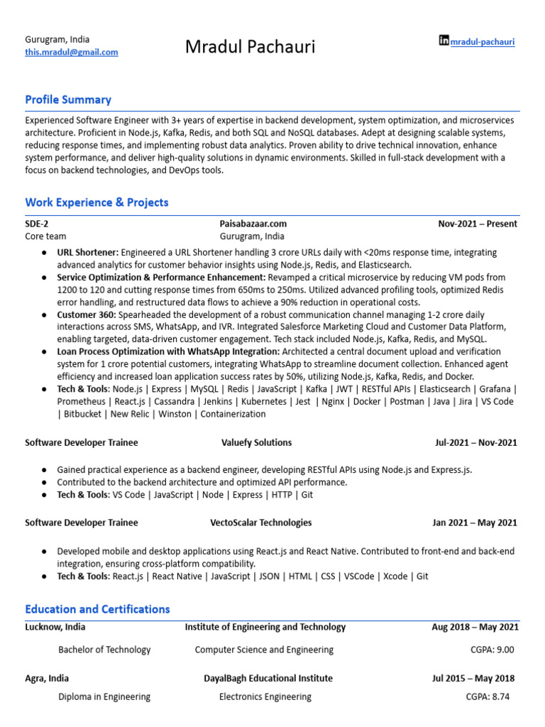 Software Engineer Profile: Backend Expertise | PDF | Computer Data | Computing