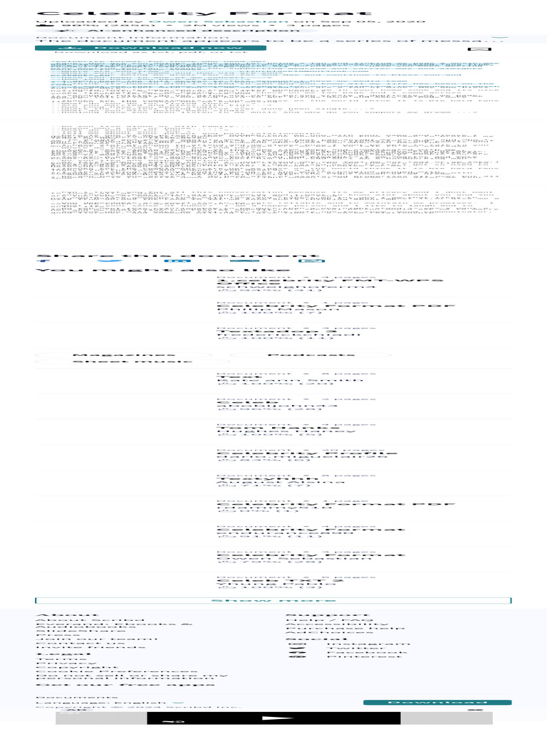 Celebrity Format PDF | PDF