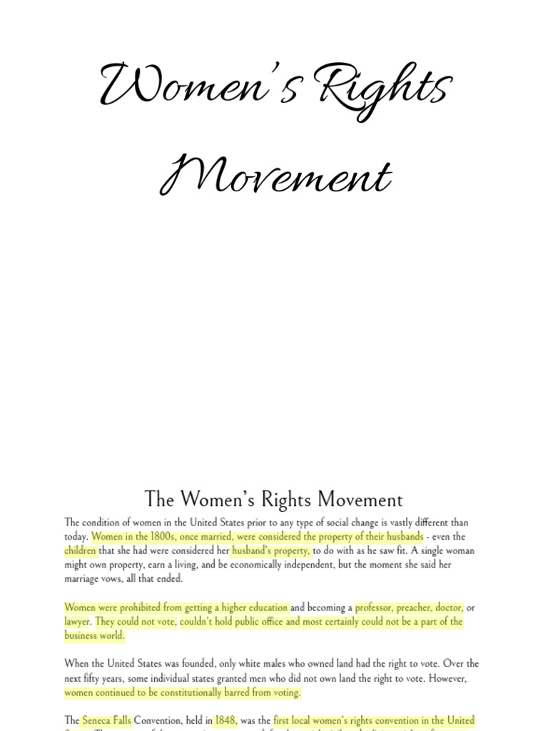 Women's Rights Movement History | PDF | Iroquois | Women's Rights