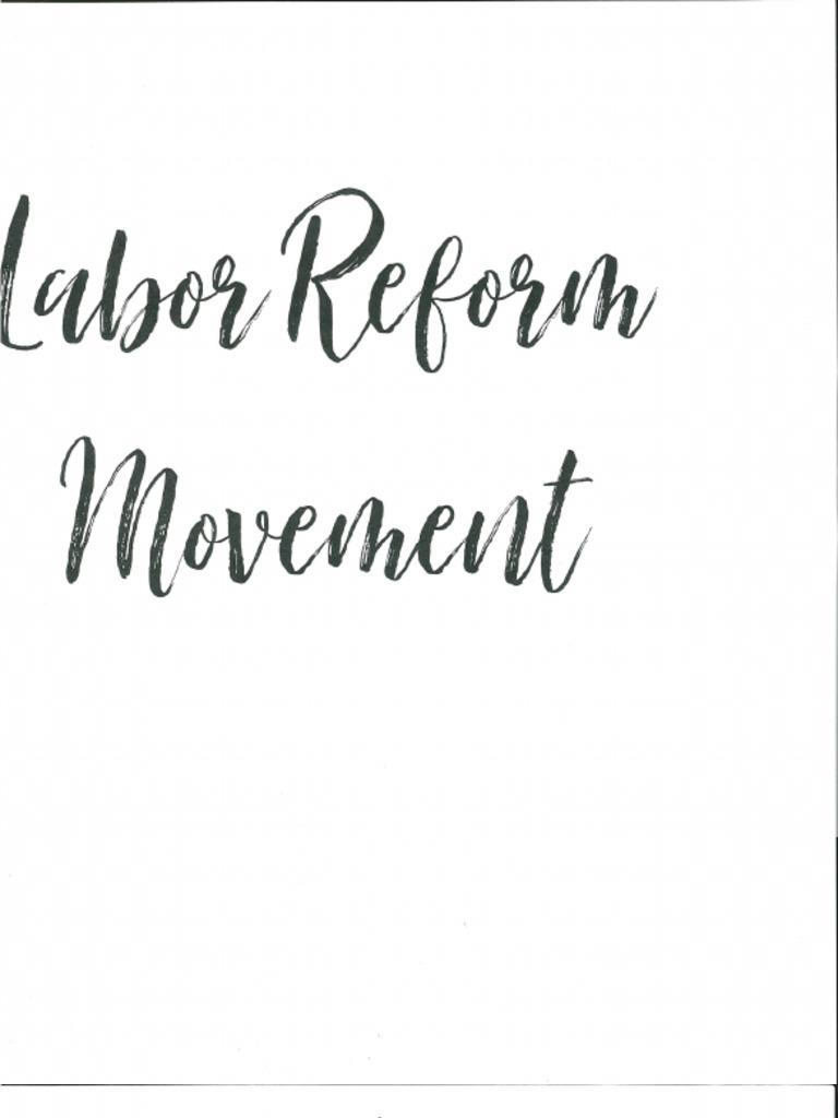 Labor Reform Movement | PDF