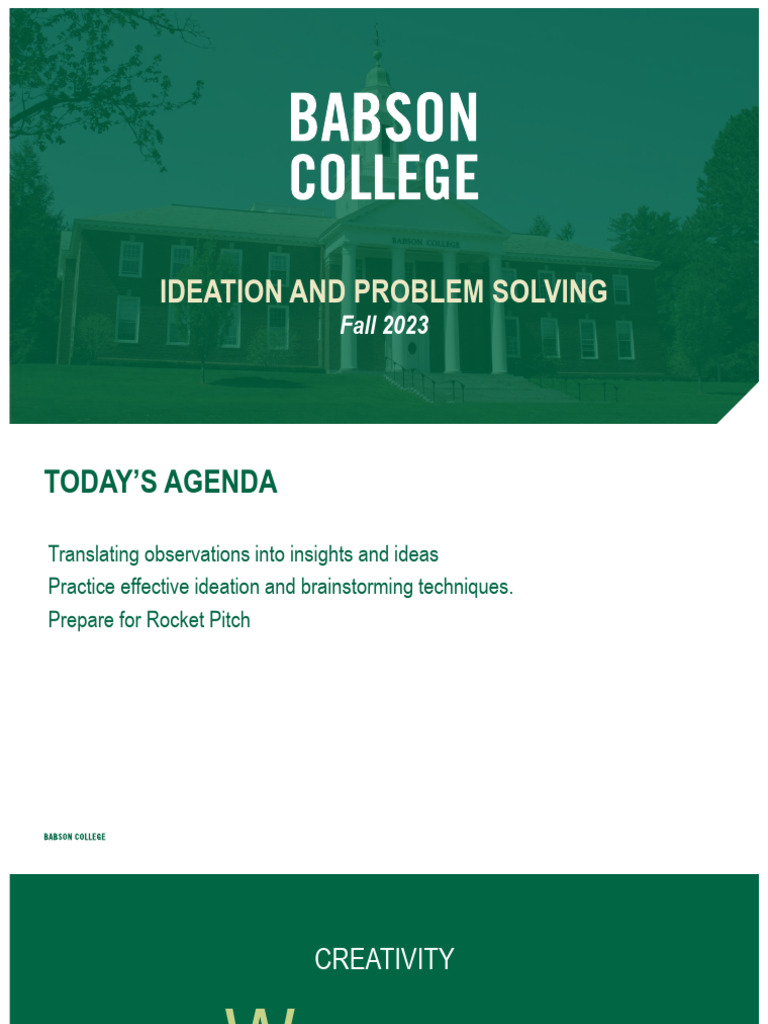 5 Ideation and Problem Solving AJC FA2024 | PDF | Brainstorming