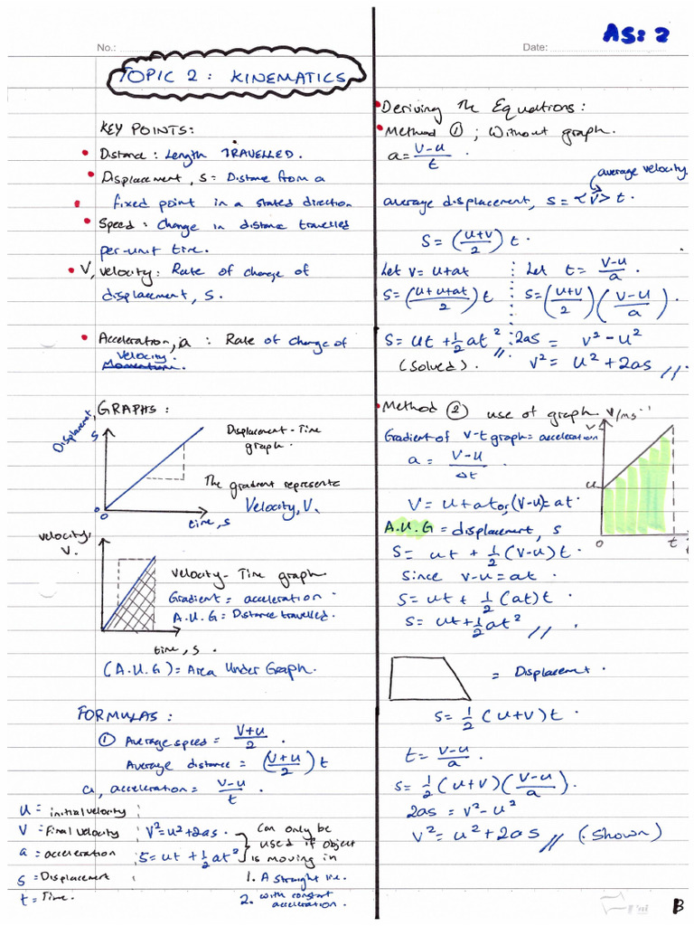CH 2 Kinematics | PDF