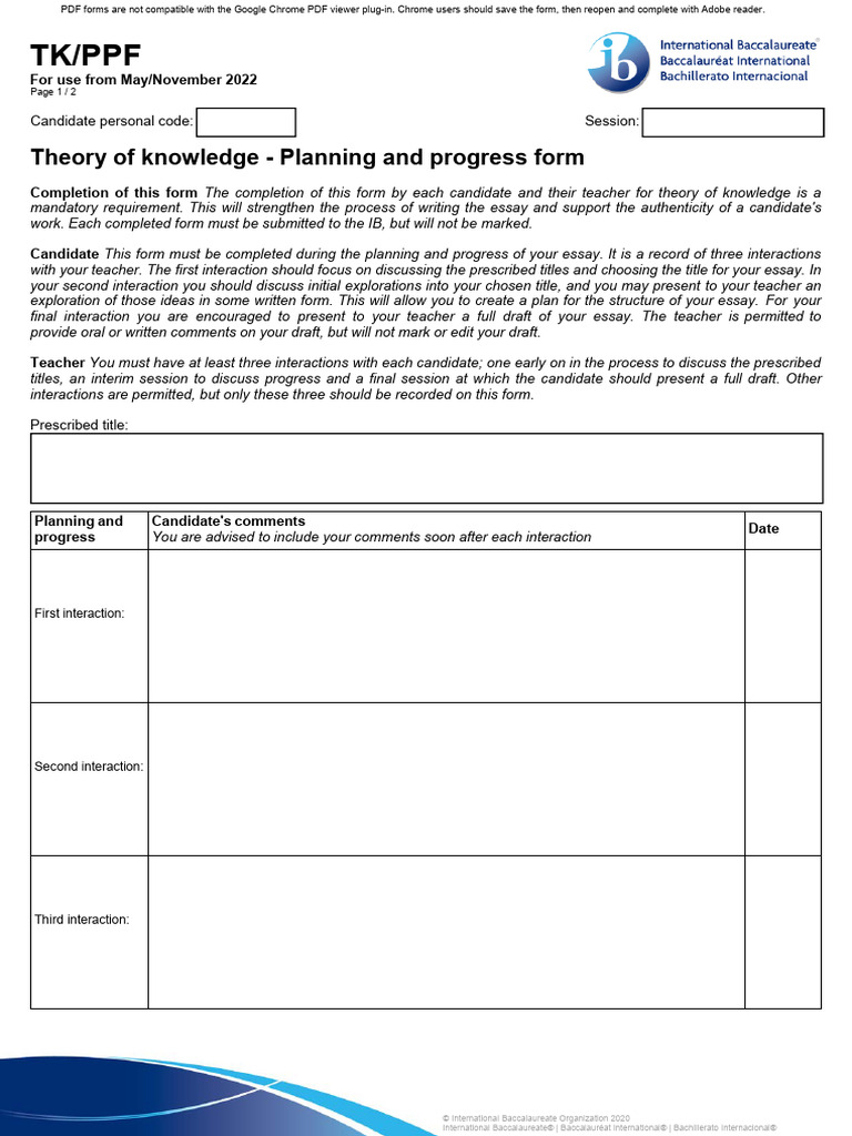 TKPPF Form For M24 - General | PDF | Qualifications | Student ...