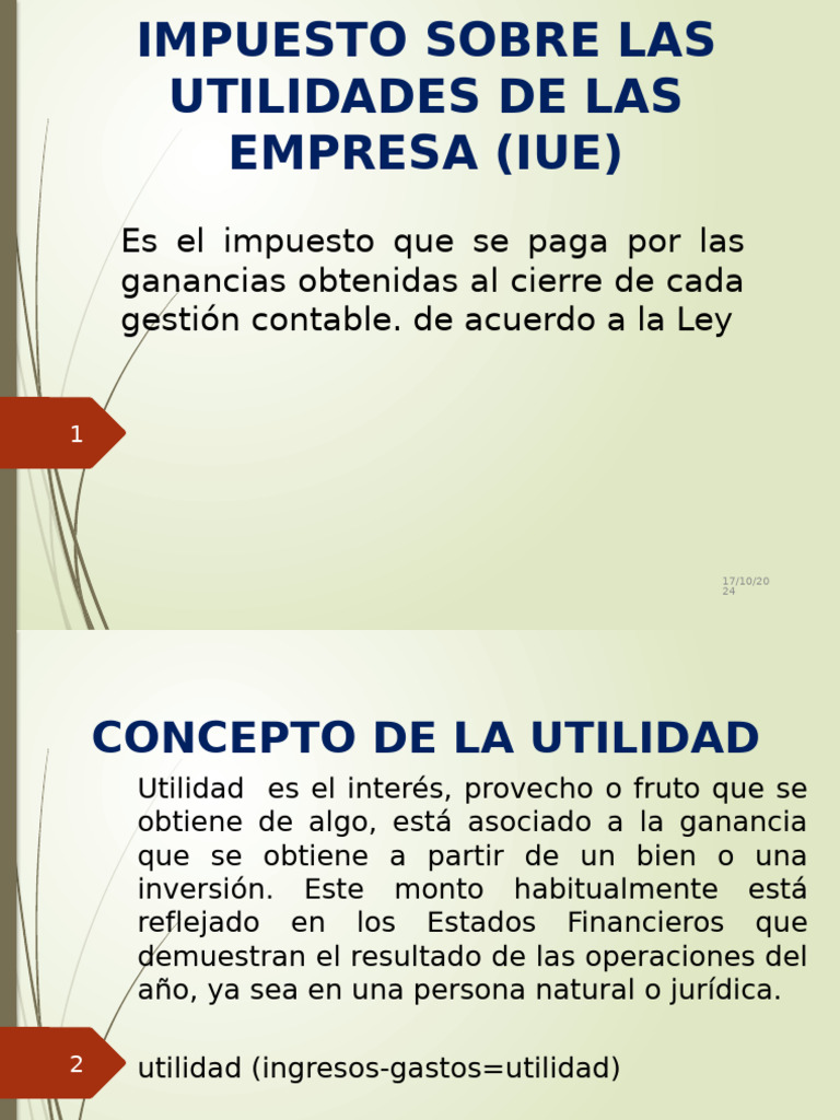 Quiénes Pagan el IUE en Bolivia | PDF | Contabilidad | Impuestos