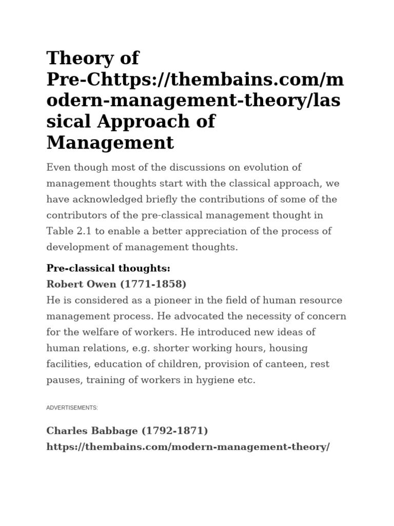 Pre Classical School of Thought | PDF | Science | Business