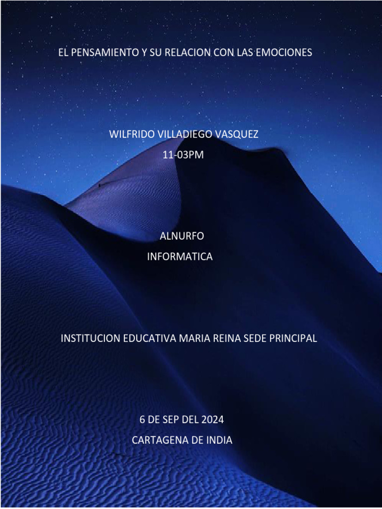 El Pensamiento Y Su Relacion Con Las Emociones Pdf Pensamiento