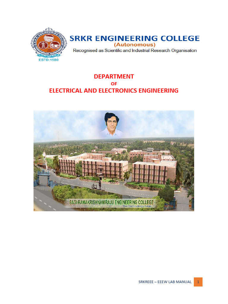 Electrical And Electronics Engineering Workshop Manual Pdf Voltage