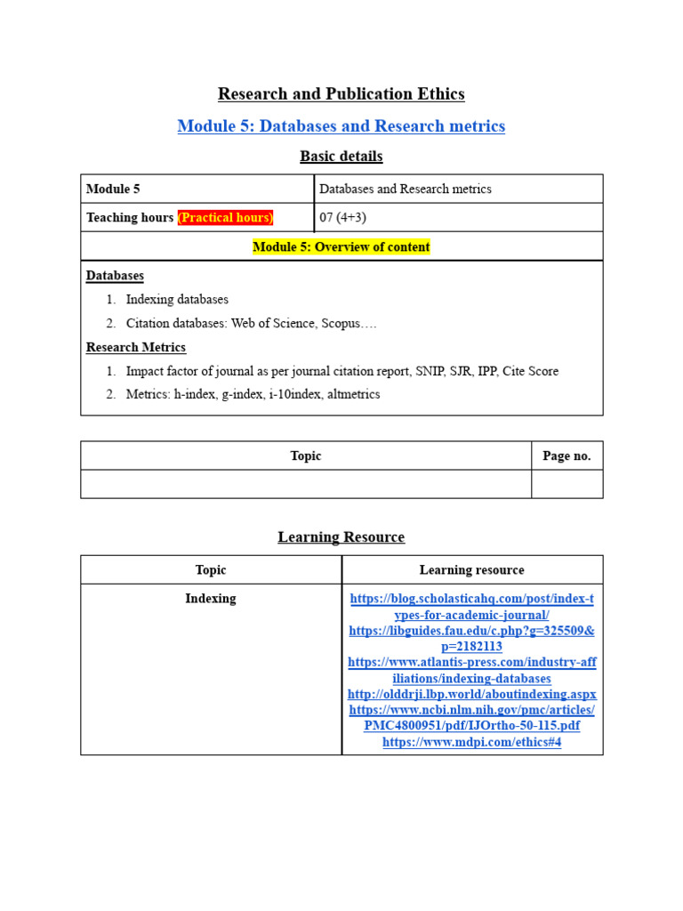 RPE Notes Module 5 | PDF | Publishing | Science