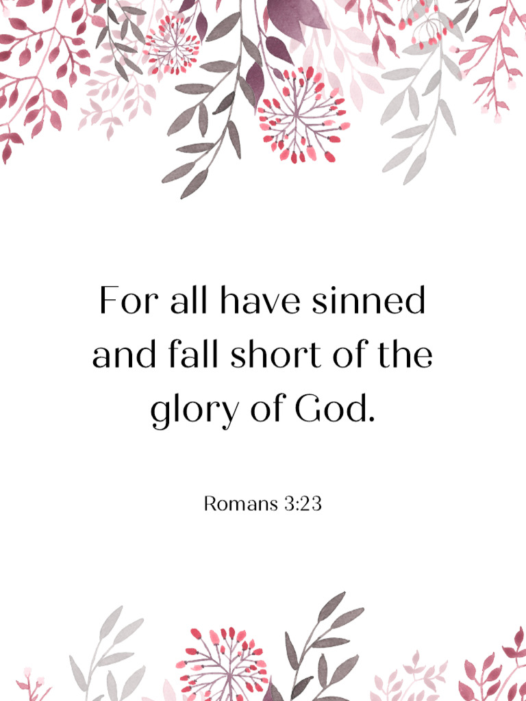 Romans 3 - 23 - Free Printable Bible Verses | PDF