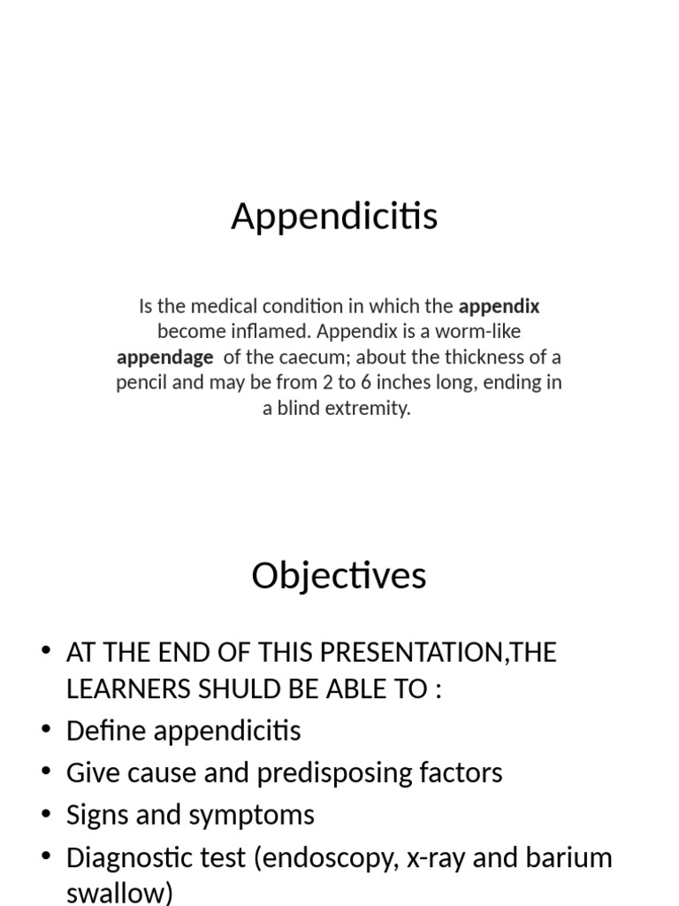 appendicitis | PDF | Medicine | Gastroenterology