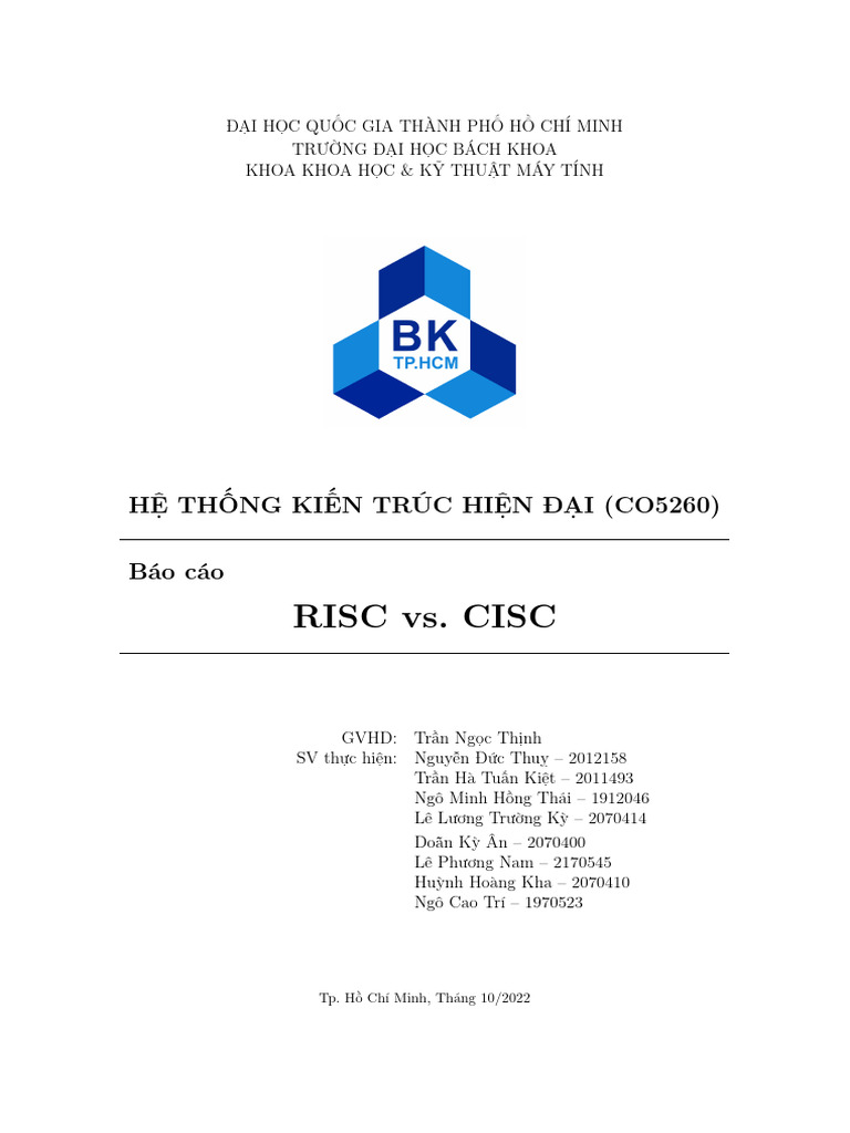 RISC CISC Nhom1 | PDF