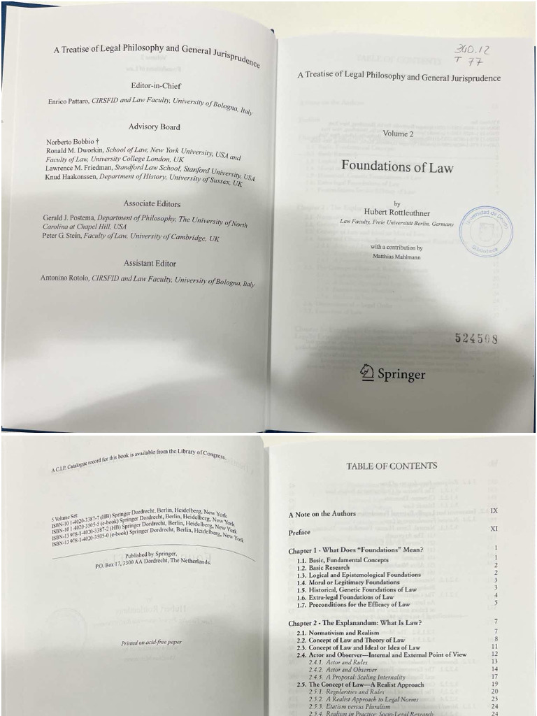 Hubert Rottleuthner, Foundations of Law, vol. 2 | PDF