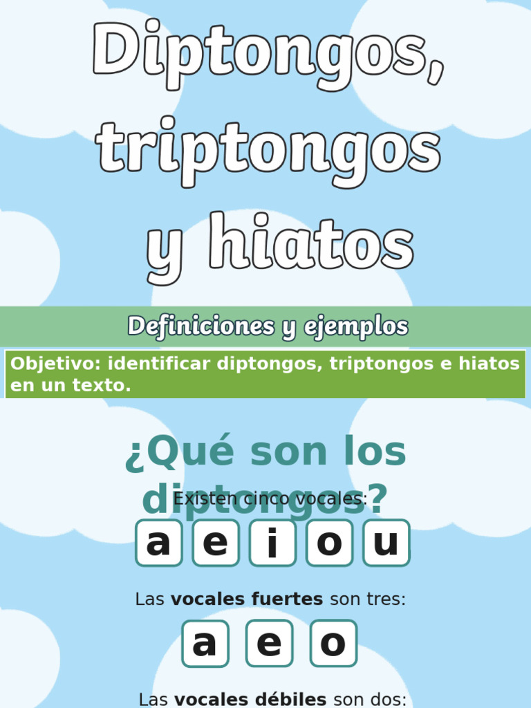 Diptongos e Hiatos | PDF | Lingüística | Fonética