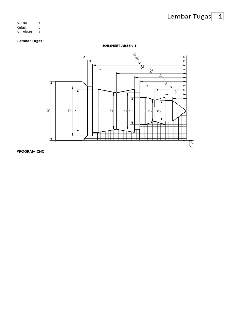 Job Sheet Bubut Individu | PDF
