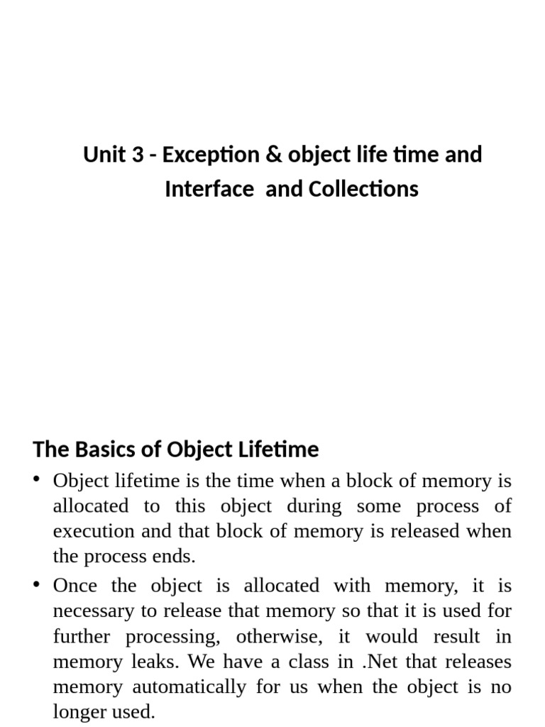 Unit 3 Dot Net Exception | PDF | C Sharp (Programming Language) | Class ...