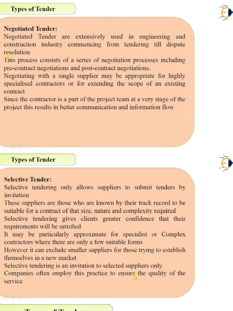 Types of Tender | PDF