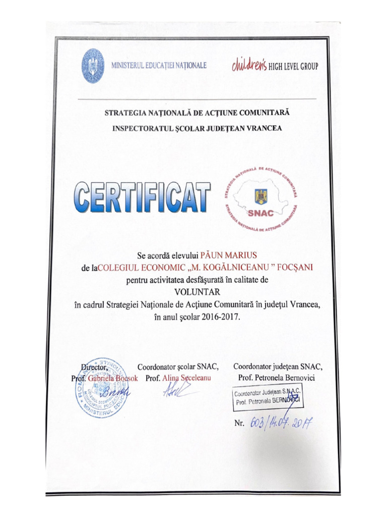 Certificat | PDF