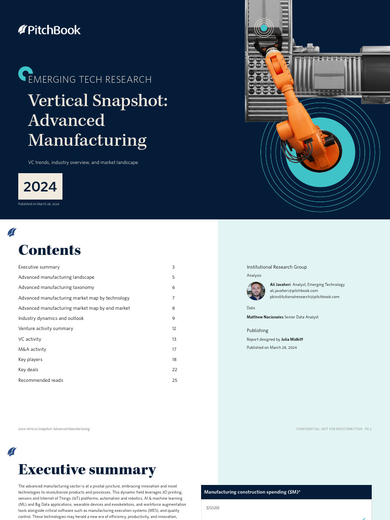 2024 Vertical Snapshot Advanced Manufacturing 15986 | PDF | Venture ...