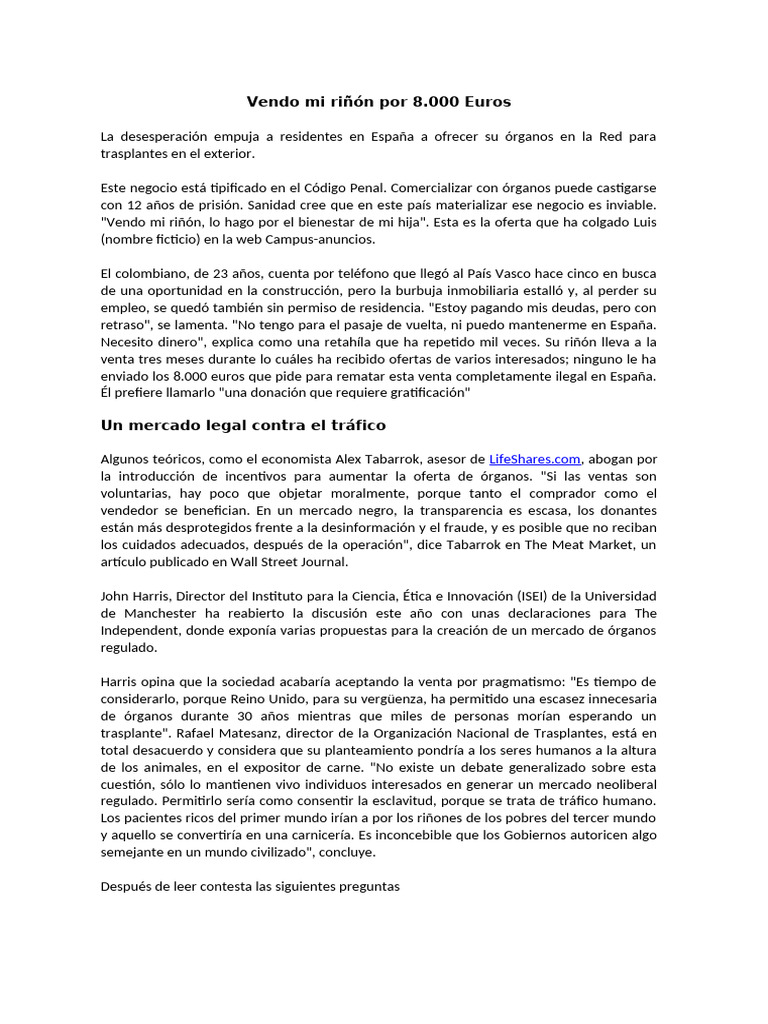 Lectura y Preguntas | PDF | Sociedad | Economias