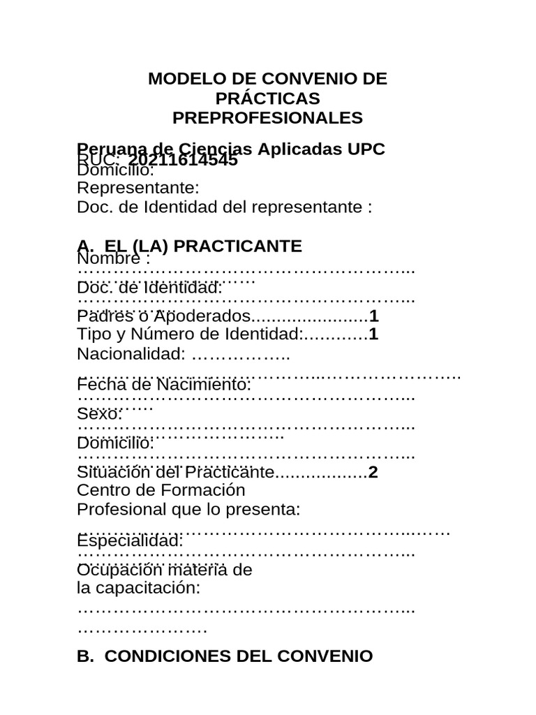 Modelo de Convenio de Practicas | PDF | Seguro | Business