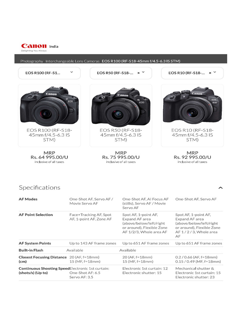 Camera Difference | PDF