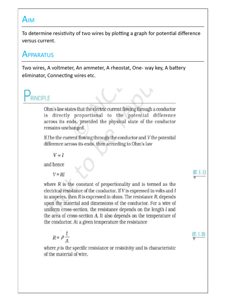 Physics Experiment 1 | PDF | Electromagnetism | Electricity Physics Experiment 1 | PDF | Electromagnetism | Electricity