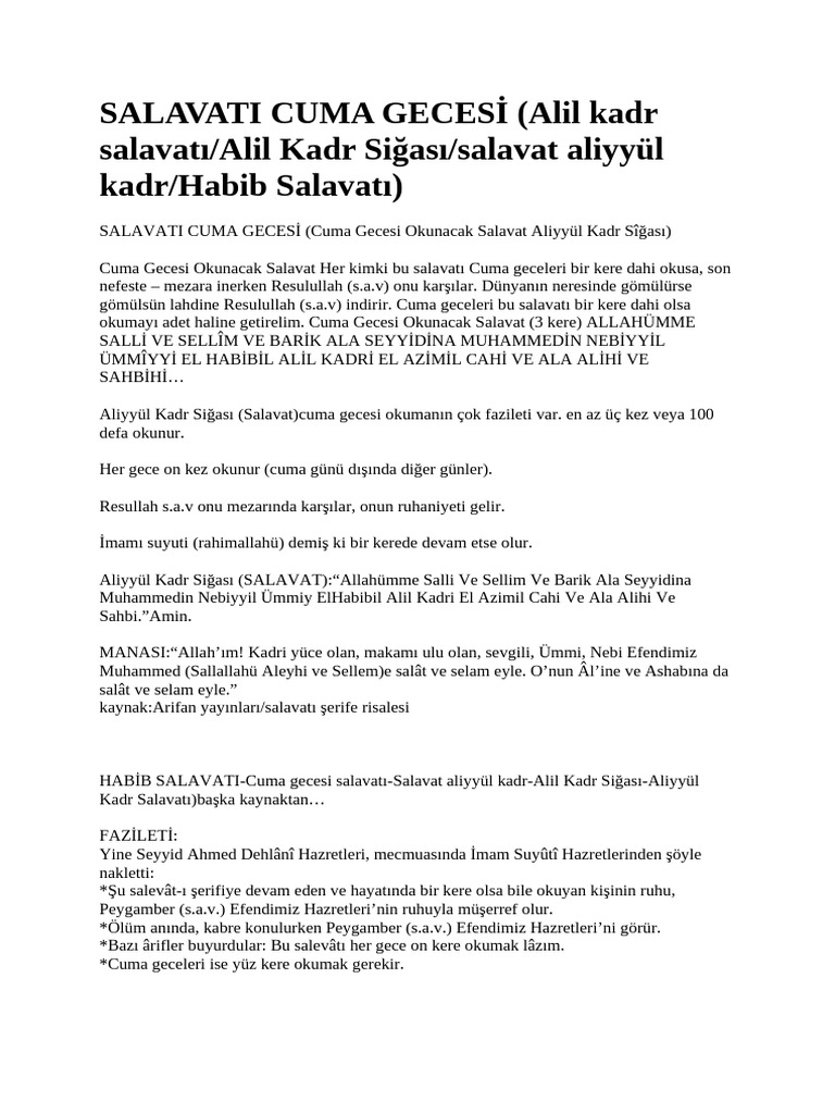 Alil Kadr Sigası | PDF