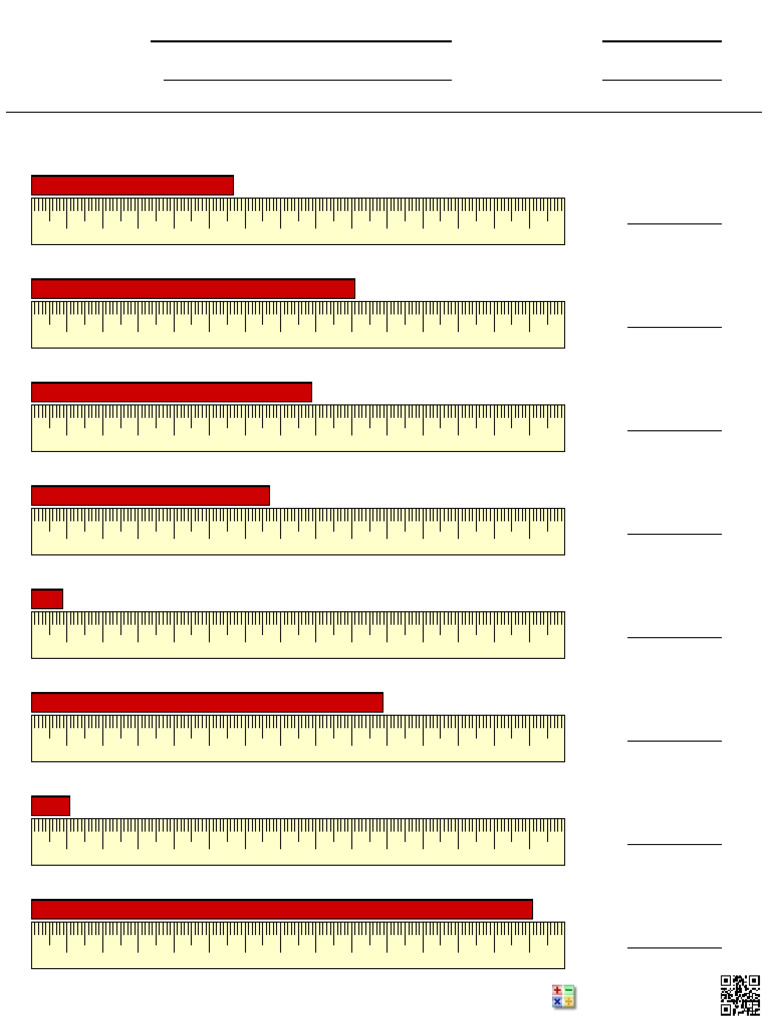 Centimeter Measurement Practice Worksheet | PDF | Inch | Tools