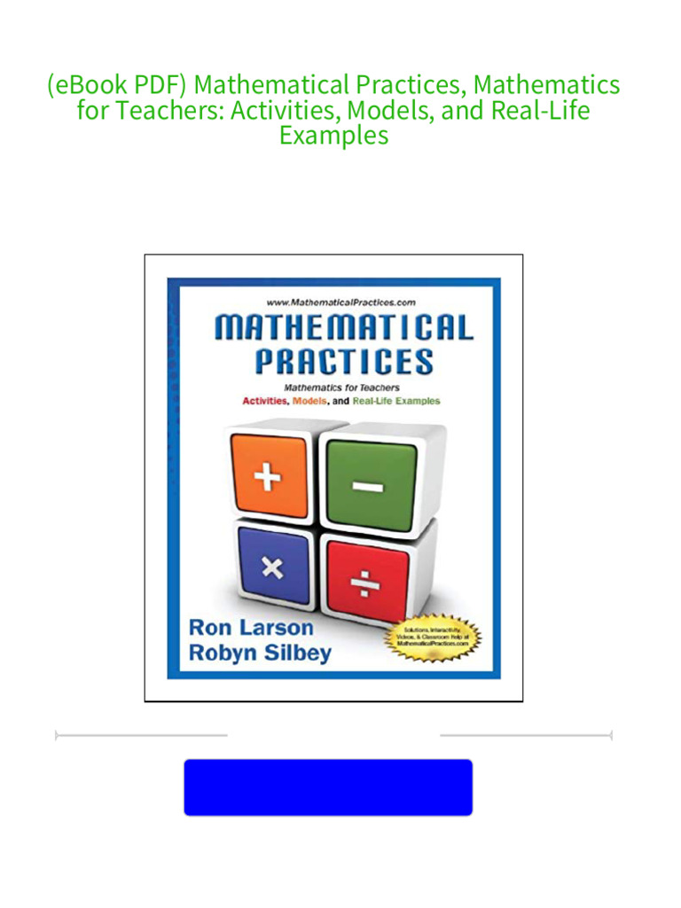 (Ebook PDF) Mathematical Practices, Mathematics For Teachers ...