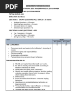 Grade 12 Consumer Studies Study Notes | PDF | Nutrition | Diet & Nutrition