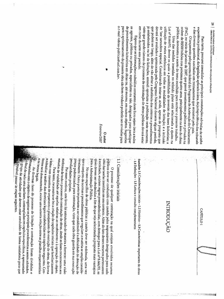 Aula 03 - Cap 1, 2 e 3 - Obras Públicas | PDF