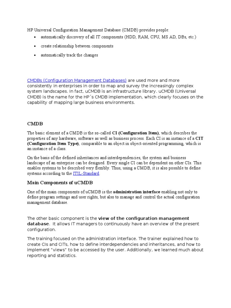 UCMDB | PDF | Databases | Digital Technology