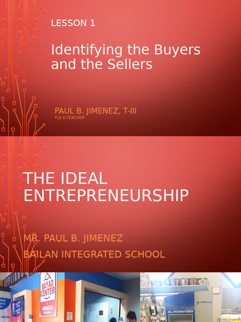 Understanding Buyers, Sellers, and Entrepreneurship | PDF ...