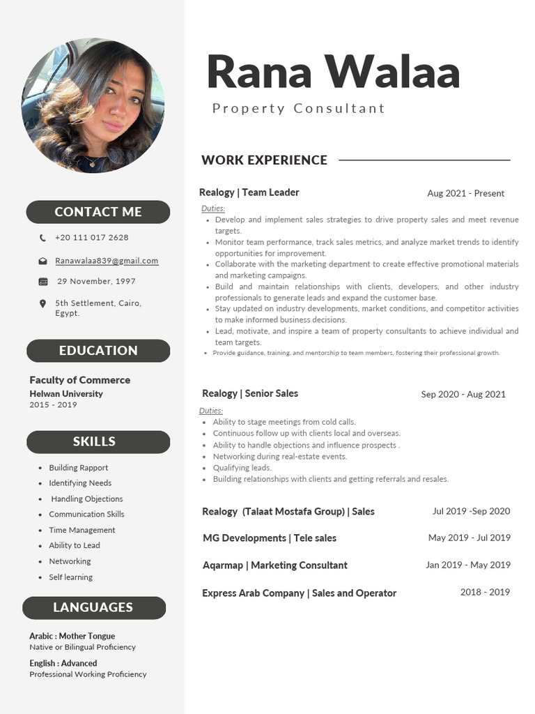 Rana Walaa CV | PDF | Human Communication