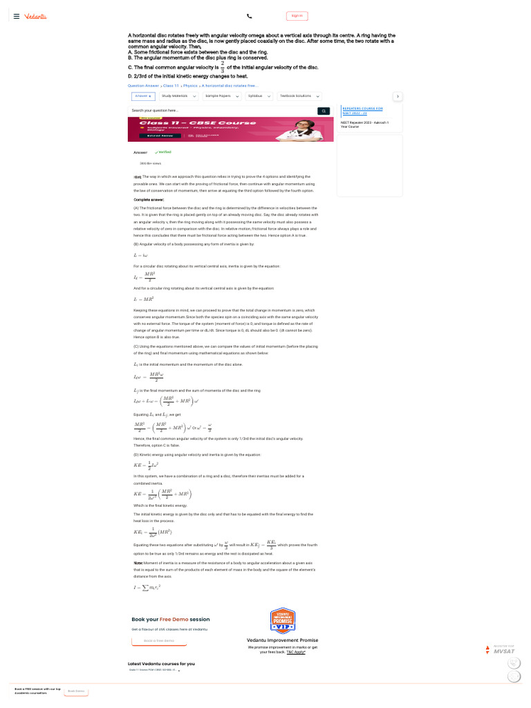 JEE | PDF | Angular Momentum | Torque