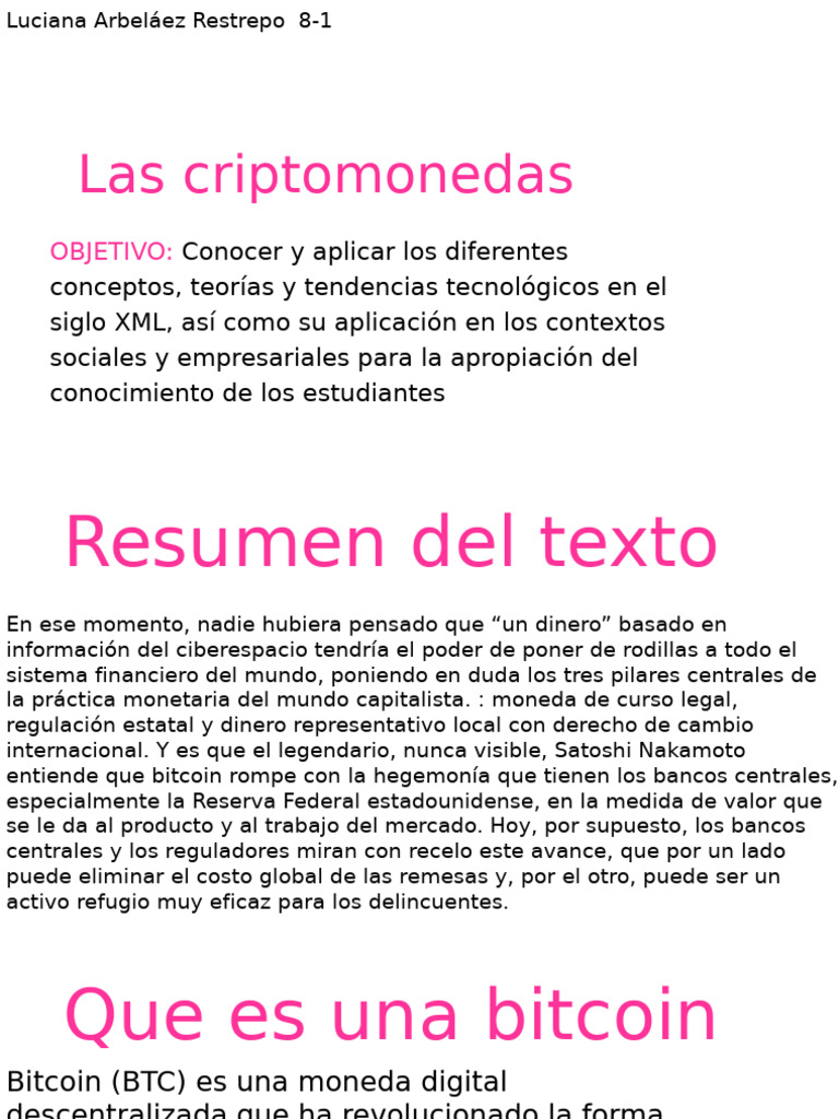 Luciana Arbelaez Restrepo | PDF | Bitcoin | Criptomoneda