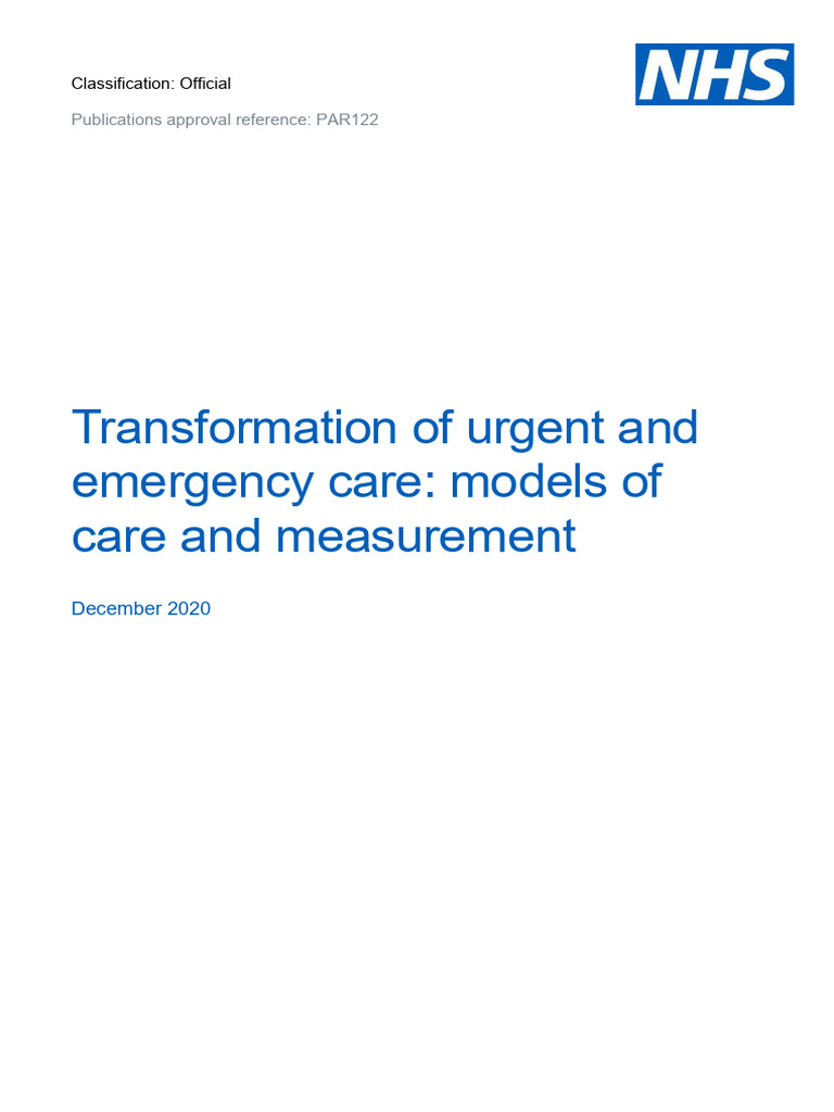 Transformation of Urgent and Emergency Care Models of Care and ...