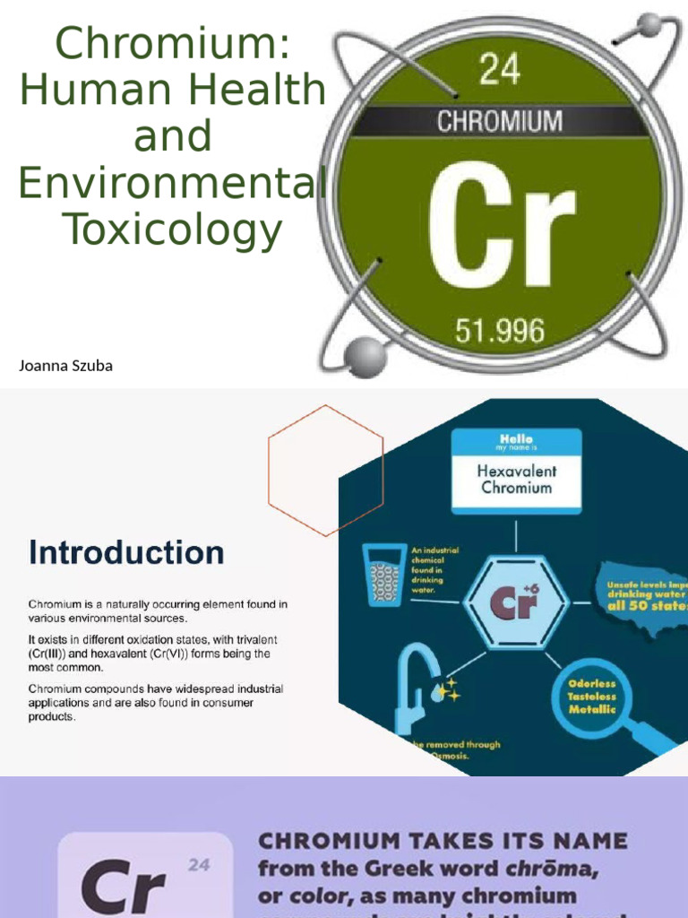 Chromium Human Health and Environmental Toxicology | PDF | Chromium ...